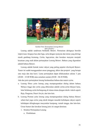 MODUL IV SENI BUDAYA KB 2: TEATER TRADISIONAL, MODERN, DAN KONTEMPORER | PDF