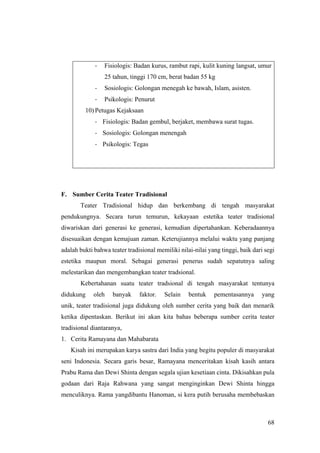 MODUL IV SENI BUDAYA KB 3: NASKAH TEATER TRADISIONAL, MODERN, DAN KONTEMPORER | PDF