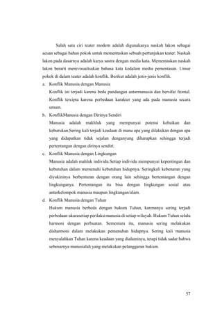 MODUL IV SENI BUDAYA KB 3: NASKAH TEATER TRADISIONAL, MODERN, DAN KONTEMPORER | PDF