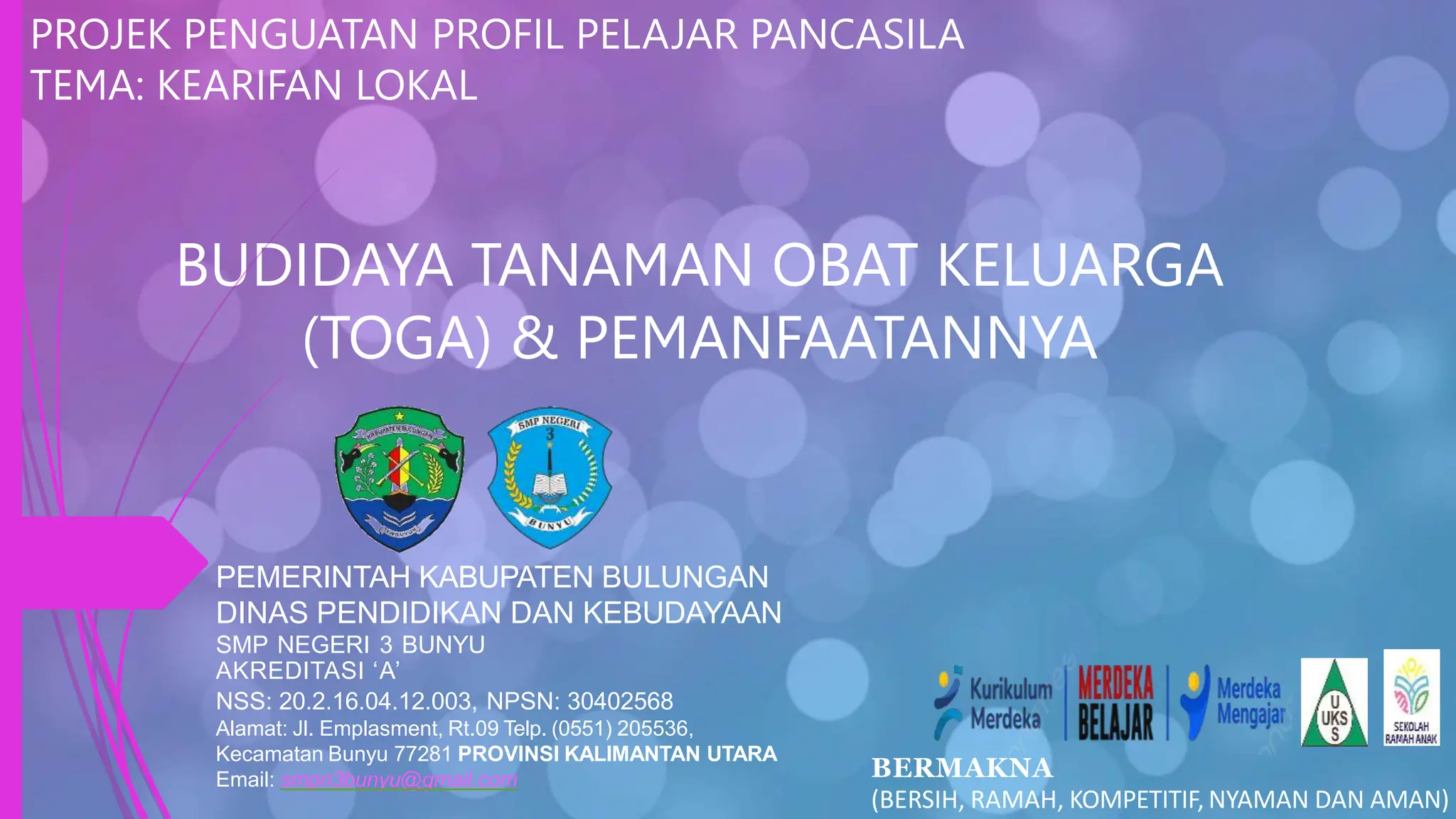 PPT tentang toga untuk pembuatan saraba di sekolah | PPT