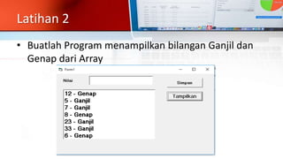Modul 5 Array (Visual Basic) | PPT