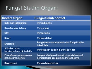 Modul 5 anatomi dasar dan fisiologi sistim organ tubuh manusia | PPT