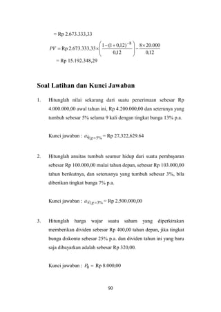 Anuitas Tumbuh dan Variabel (Matematika Keuangan) | PDF