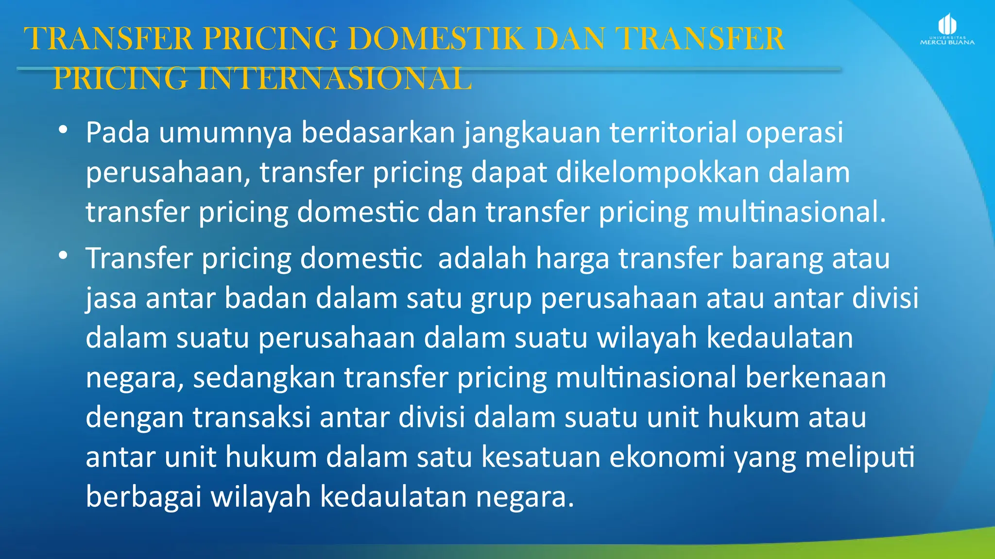 MODUL 5 - PAJAK INTERNASIONAL TRANSFER PRICING | PPTX
