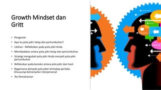 Modul 5 Growth Mindset and Grit dalam keterampilan Interpersonal | PDF