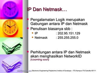 Modul 5 ip dan netmask | PPT