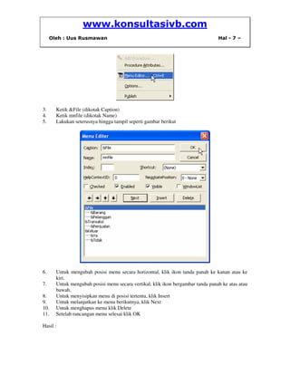 M odul 5 komponen dasar visual basic 2 | PDF