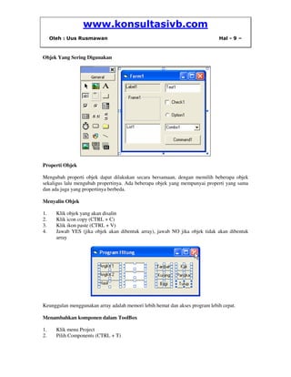 M odul 5 komponen dasar visual basic 2 | PDF