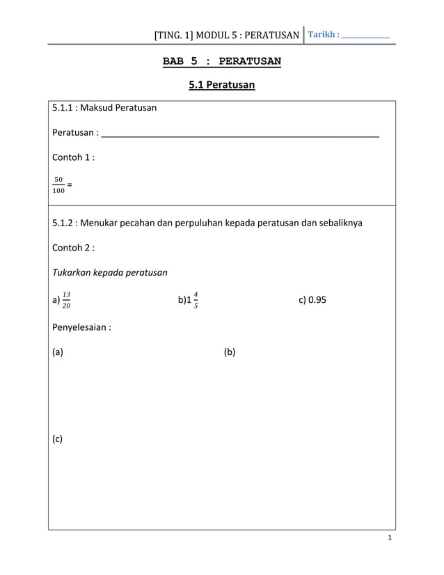 Modul 5 peratusan | PDF