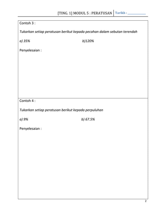 Modul 5 peratusan | PDF