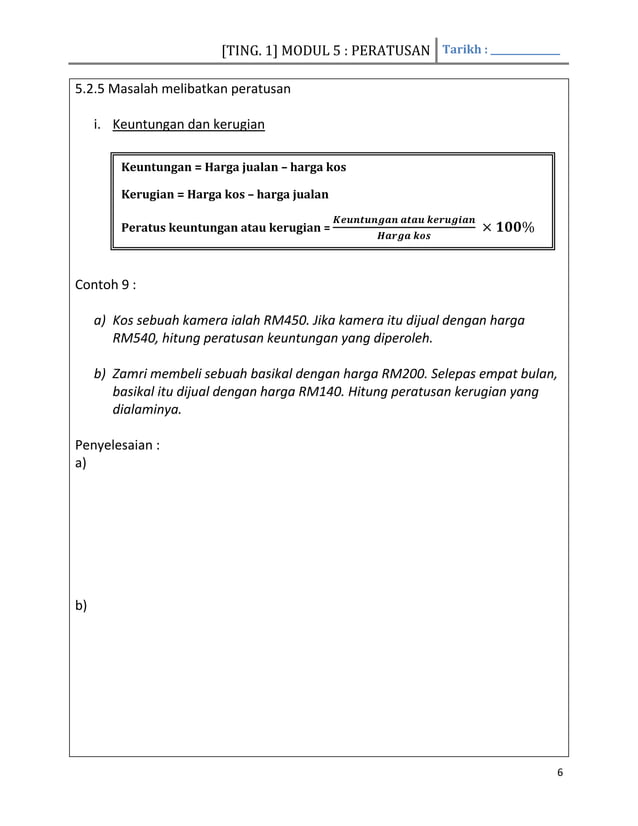 Modul 5 peratusan | PDF