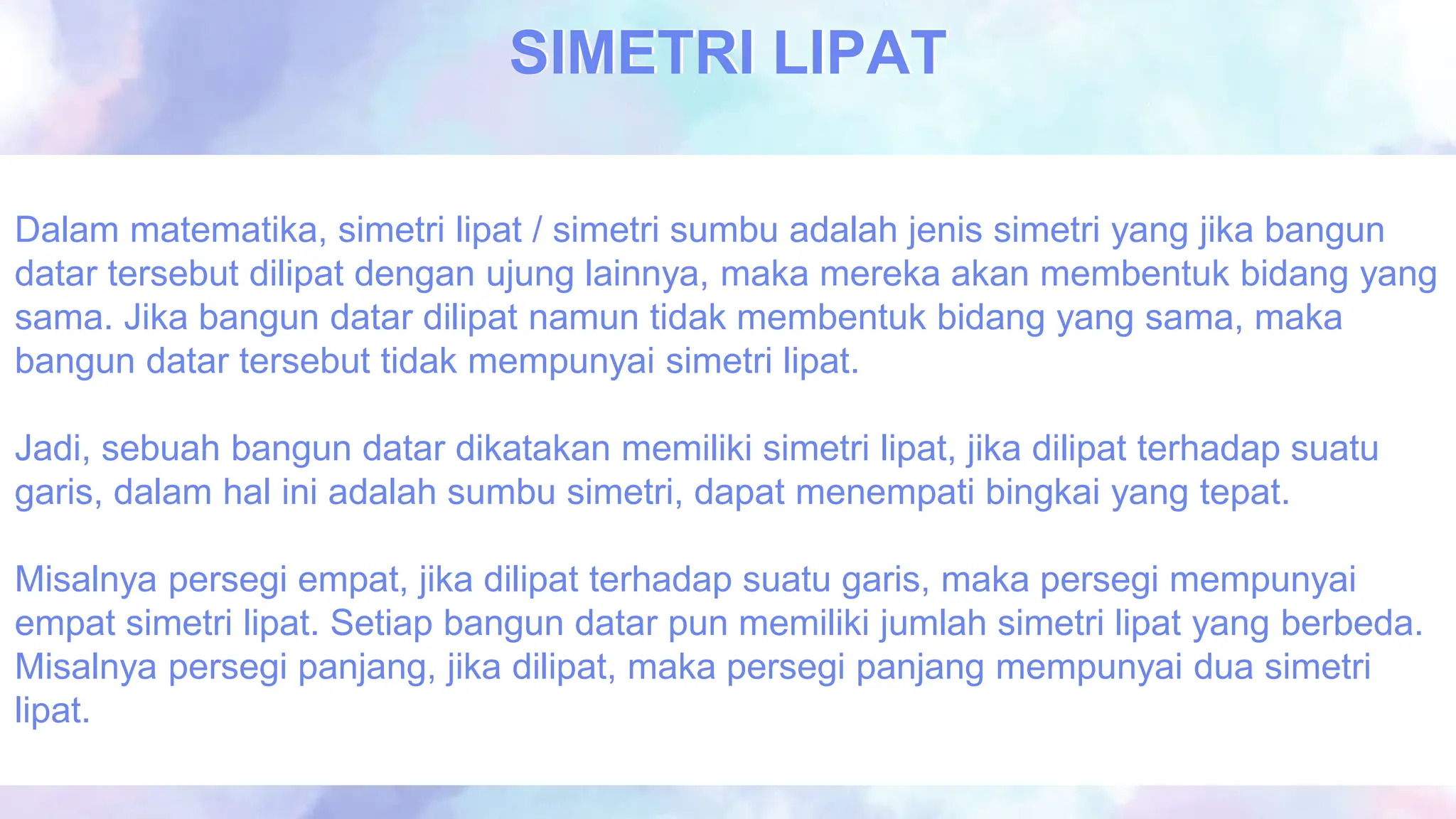 Modul 5 Simetri (simetri lipat, simetri putar) | PPTX