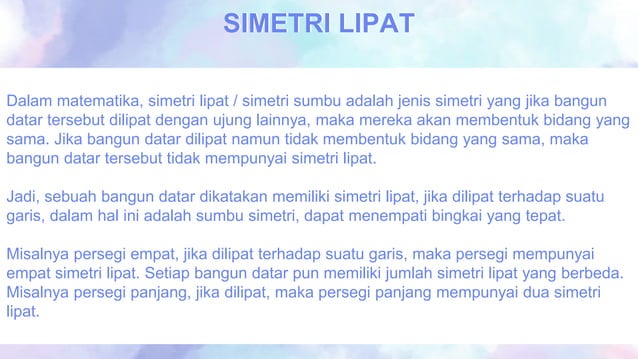Modul 5 Simetri (simetri lipat, simetri putar) | PPTX
