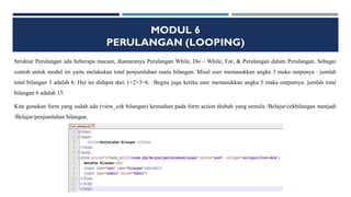 Modul 6 Perulangan | PPT