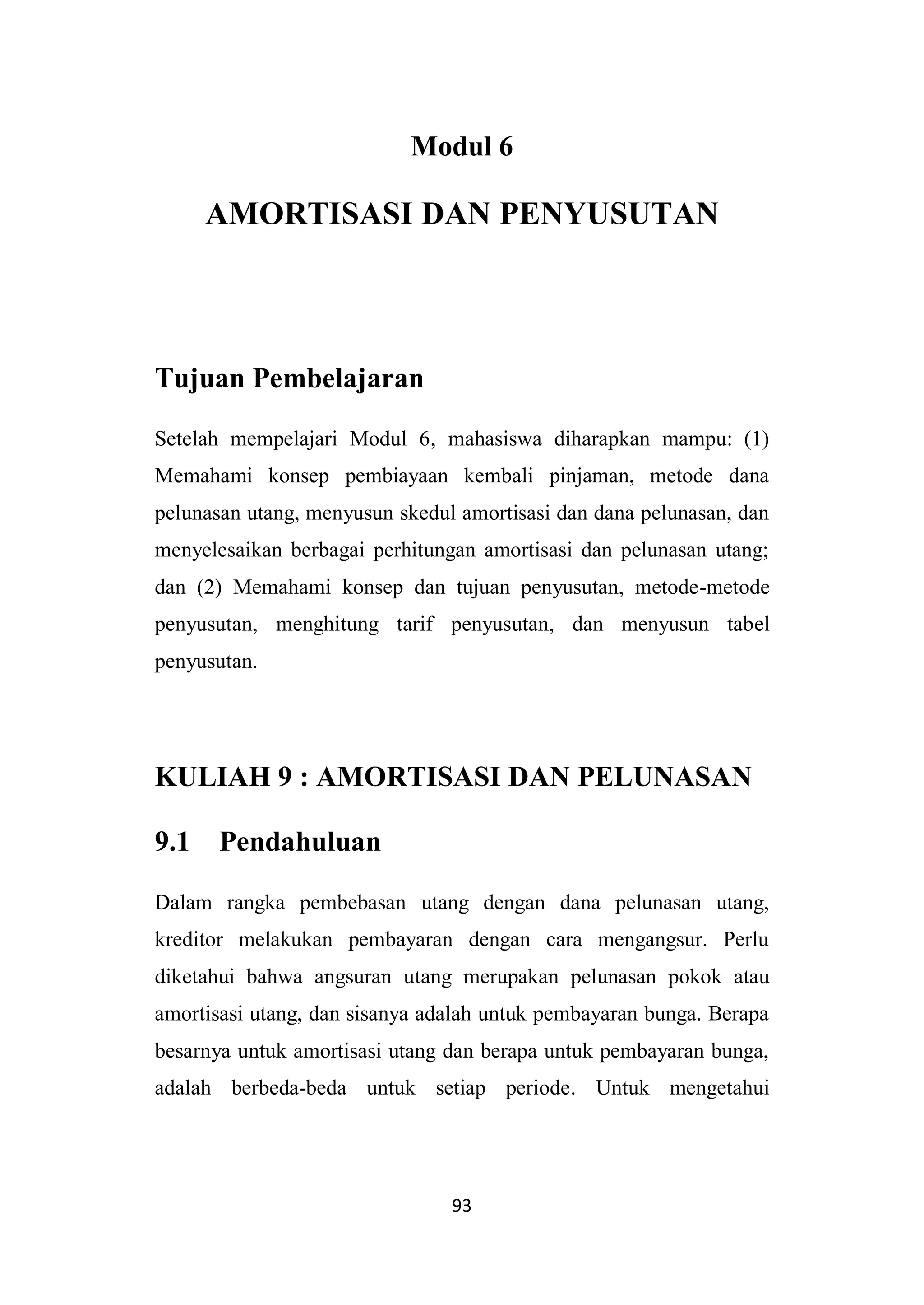 Amortisasi dan Penyusutan (Matematika Keuangan) | PDF