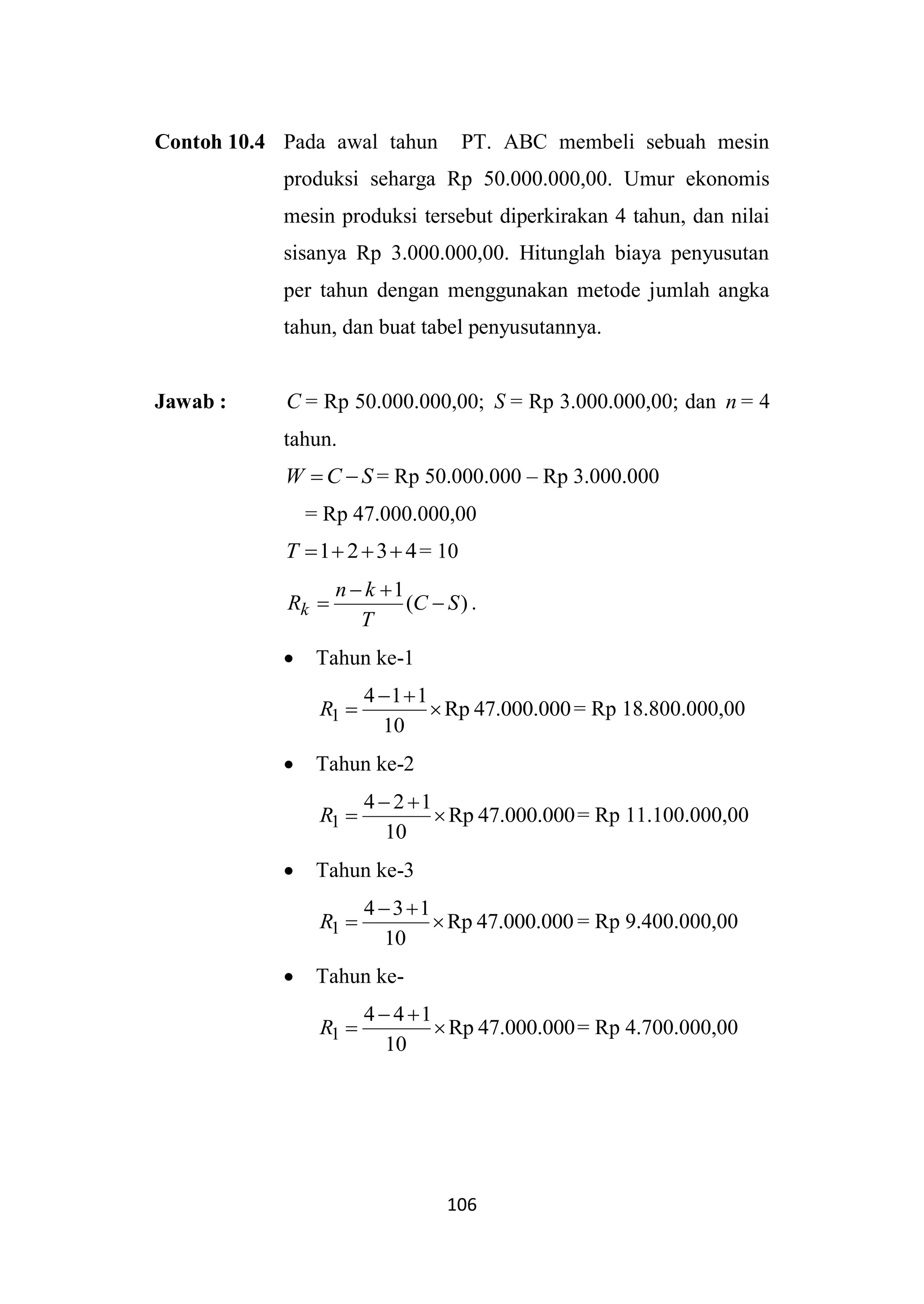 Amortisasi dan Penyusutan (Matematika Keuangan) | PDF
