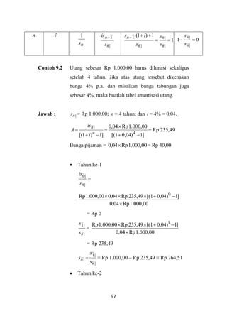 Amortisasi dan Penyusutan (Matematika Keuangan) | PDF