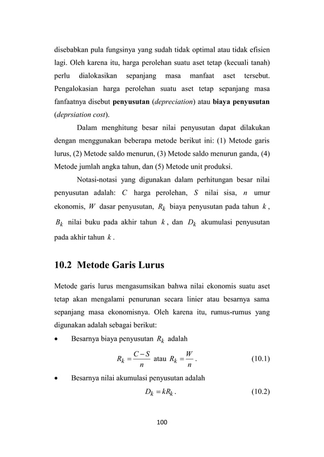Amortisasi dan Penyusutan (Matematika Keuangan) | PDF