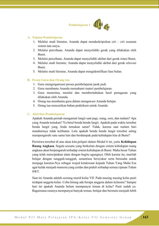 Modul 6 pembelajaran 1- kehidupan ruang angkasa | PDF