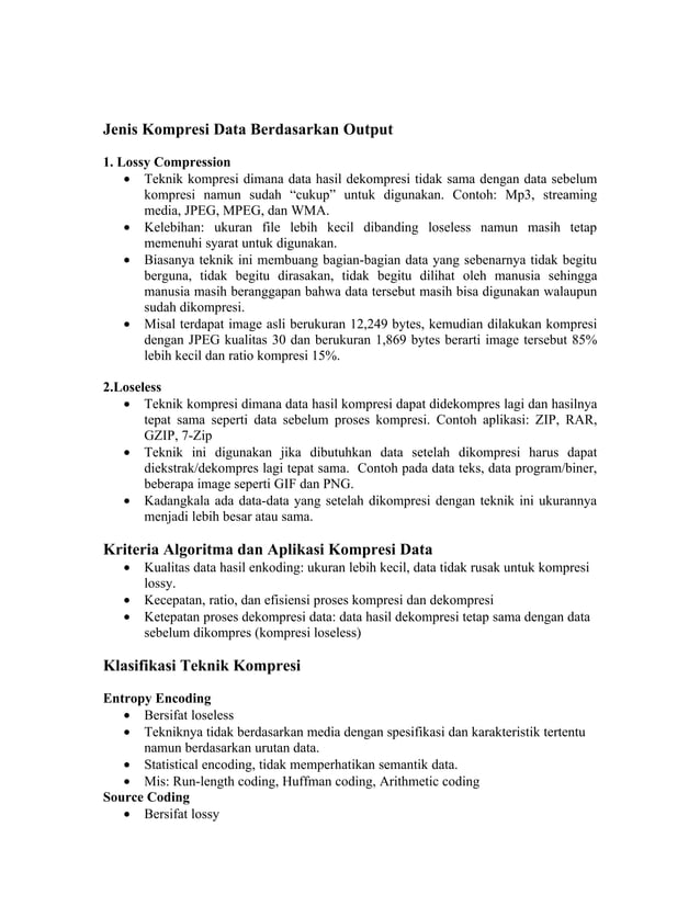 Modul 6 kompresi data dan teks | DOC