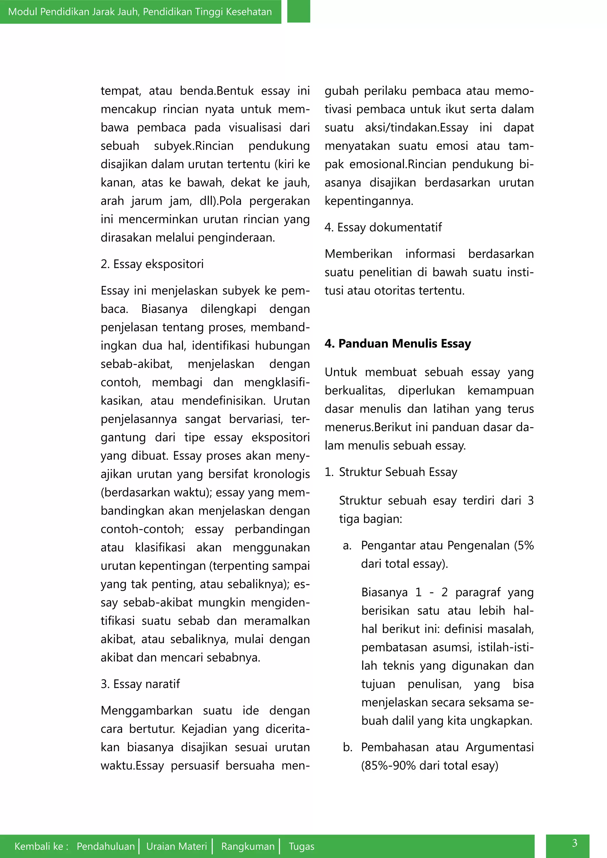 Pedoman penulisan essay | PDF
