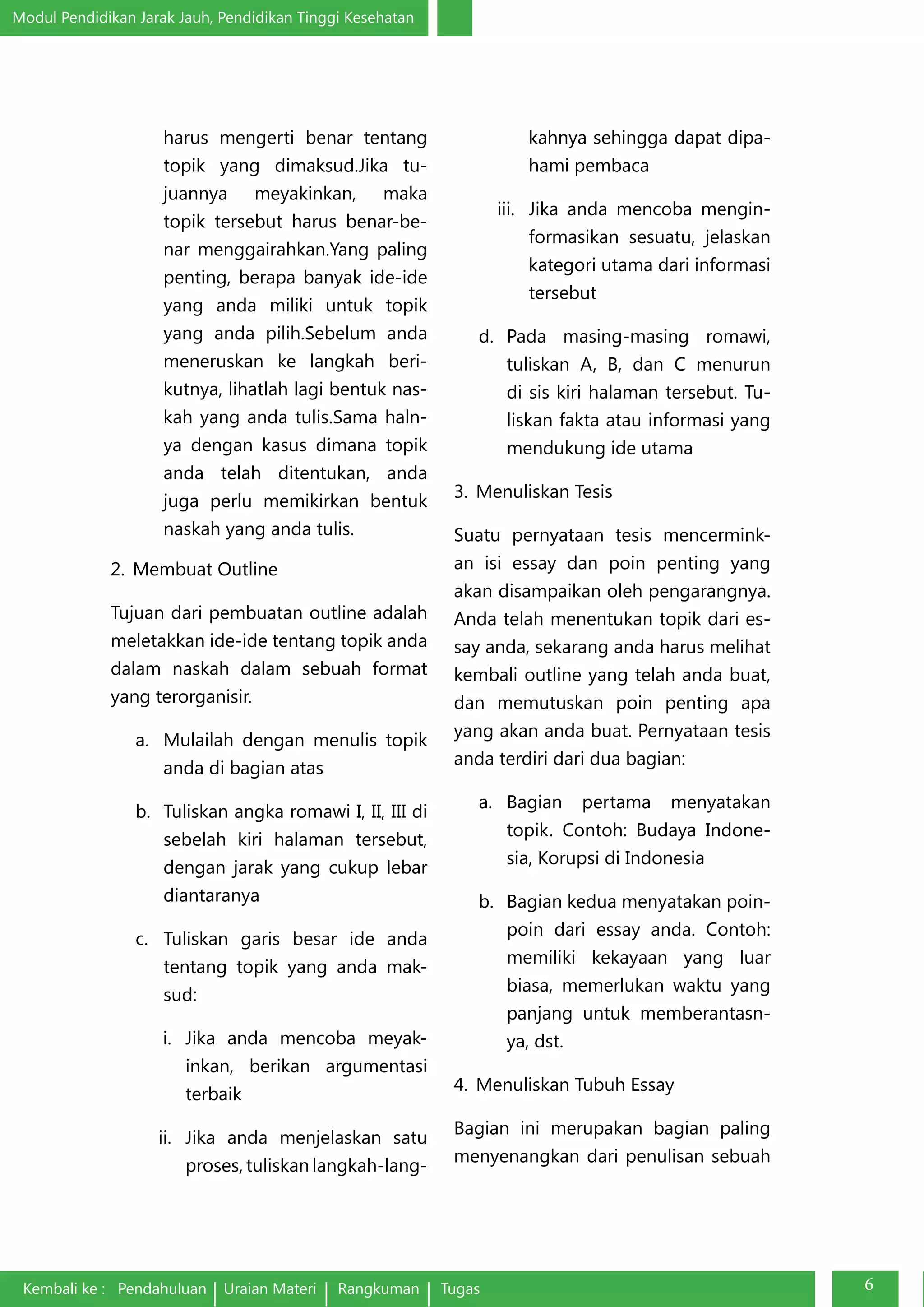 Pedoman penulisan essay | PDF