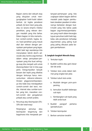Pedoman penulisan essay | PDF