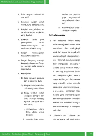 Modul 6 pedoman praktikum essay kb 1. - | PDF