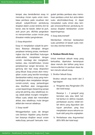Modul 6 pedoman praktikum essay kb 1. - | PDF