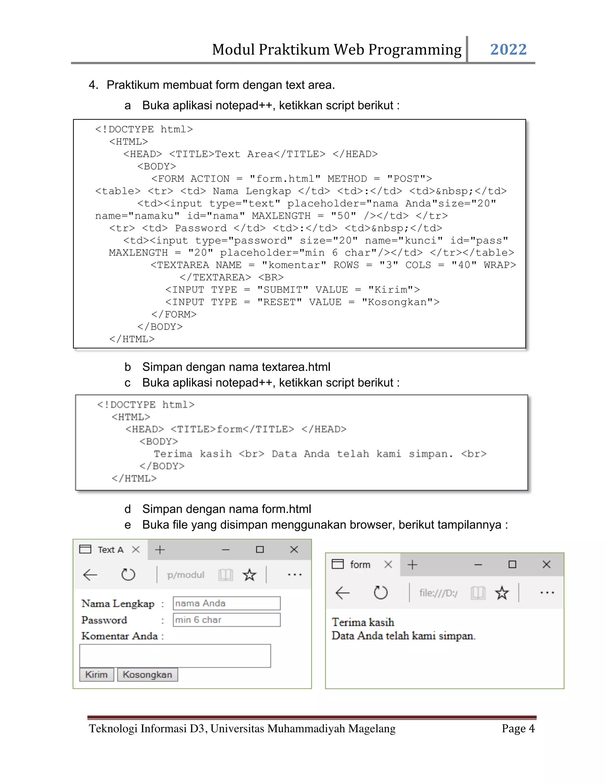 Web Programming Form | PDF