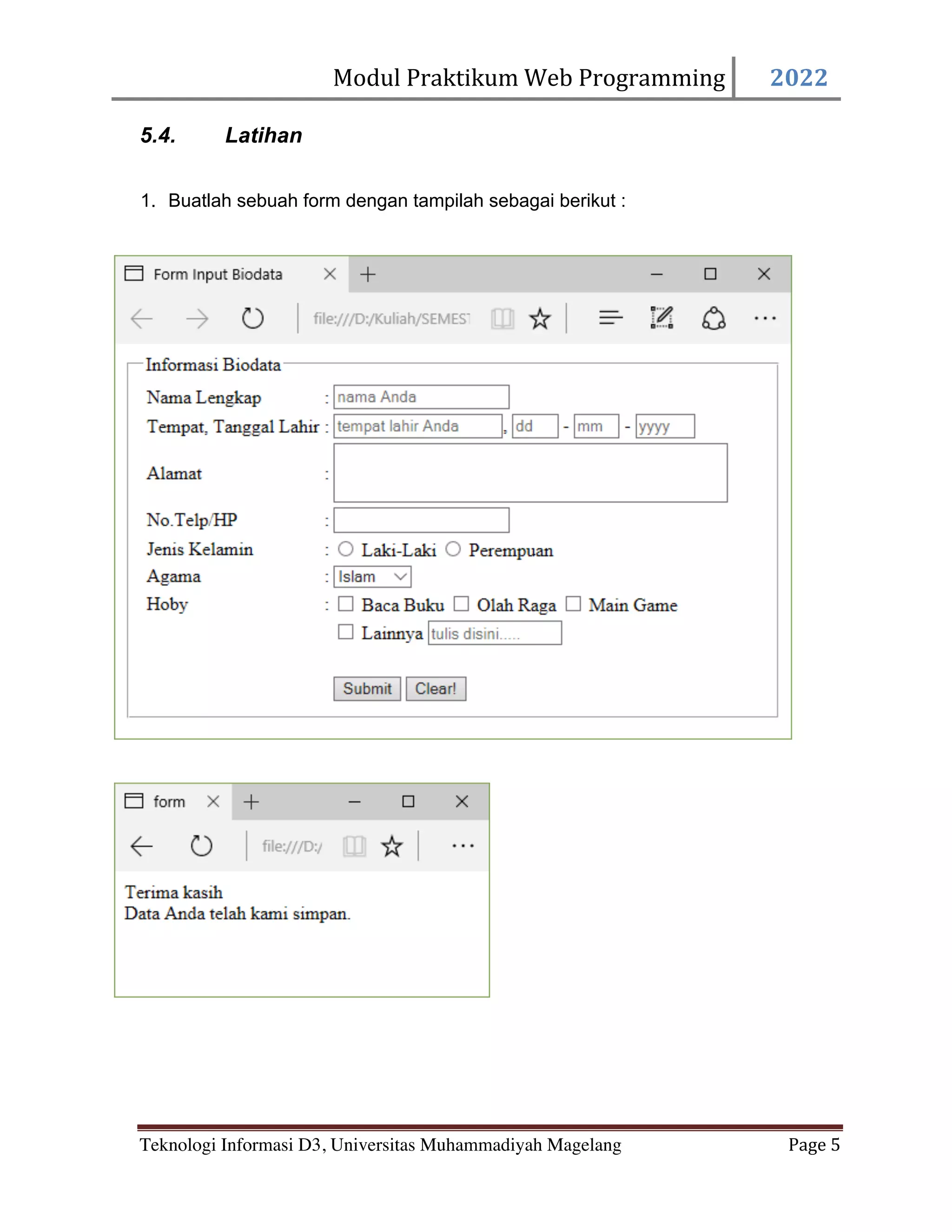 Web Programming Form | PDF
