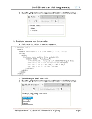 Web Programming Form | PDF