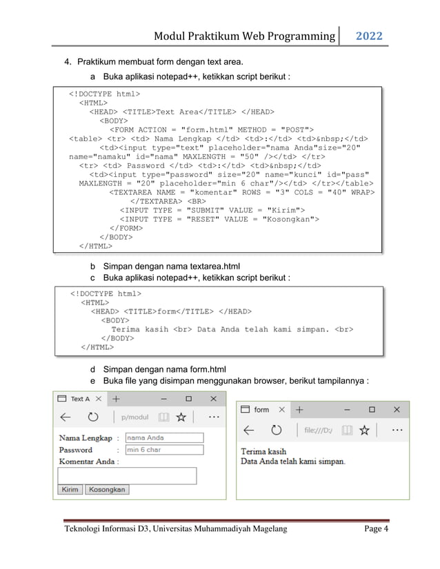 Web Programming Form | PDF