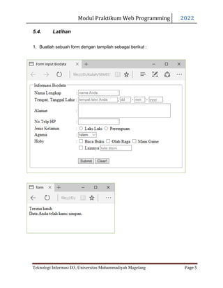 Web Programming Form | PDF