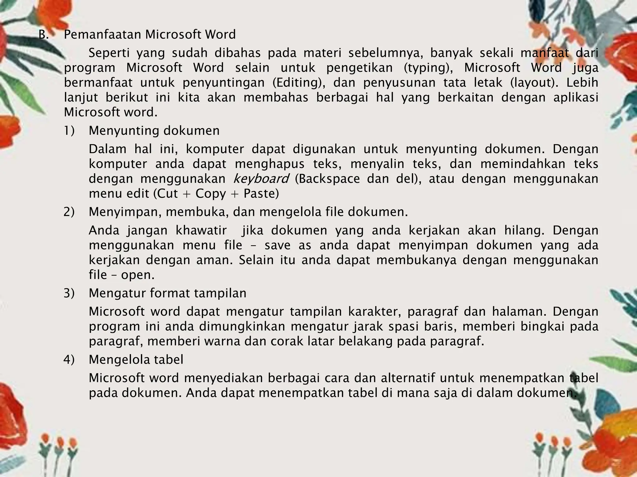 Materi Pembelajaran Tentang Kegiatan Belajar Microsoft Office | PPTX Materi Pembelajaran Tentang Kegiatan Belajar Microsoft Office | PPTX