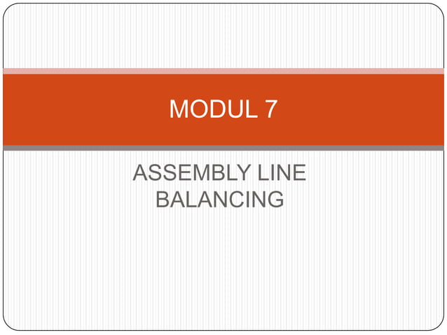 assembly line balancing | PPTX