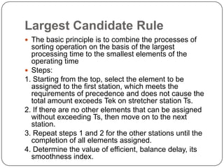 assembly line balancing | PPTX