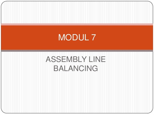 assembly line balancing