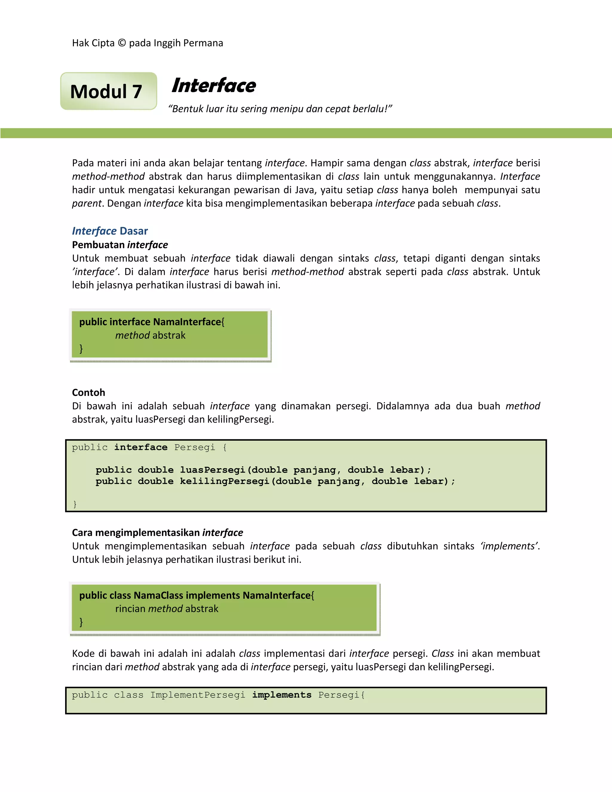 Modul 7 pbo | PDF