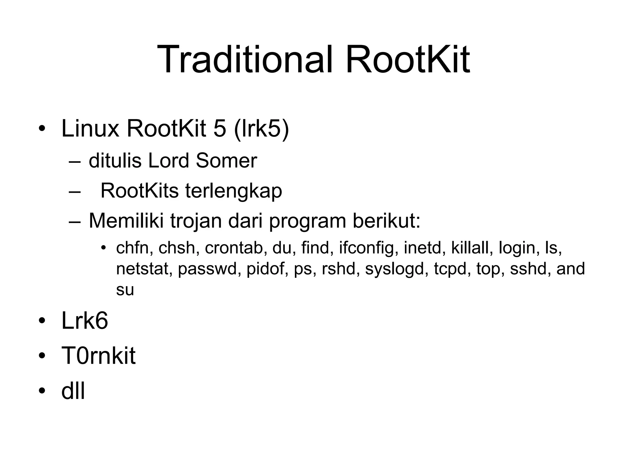 Modul 7 Trojan, Backdoors,RootKit.ppt