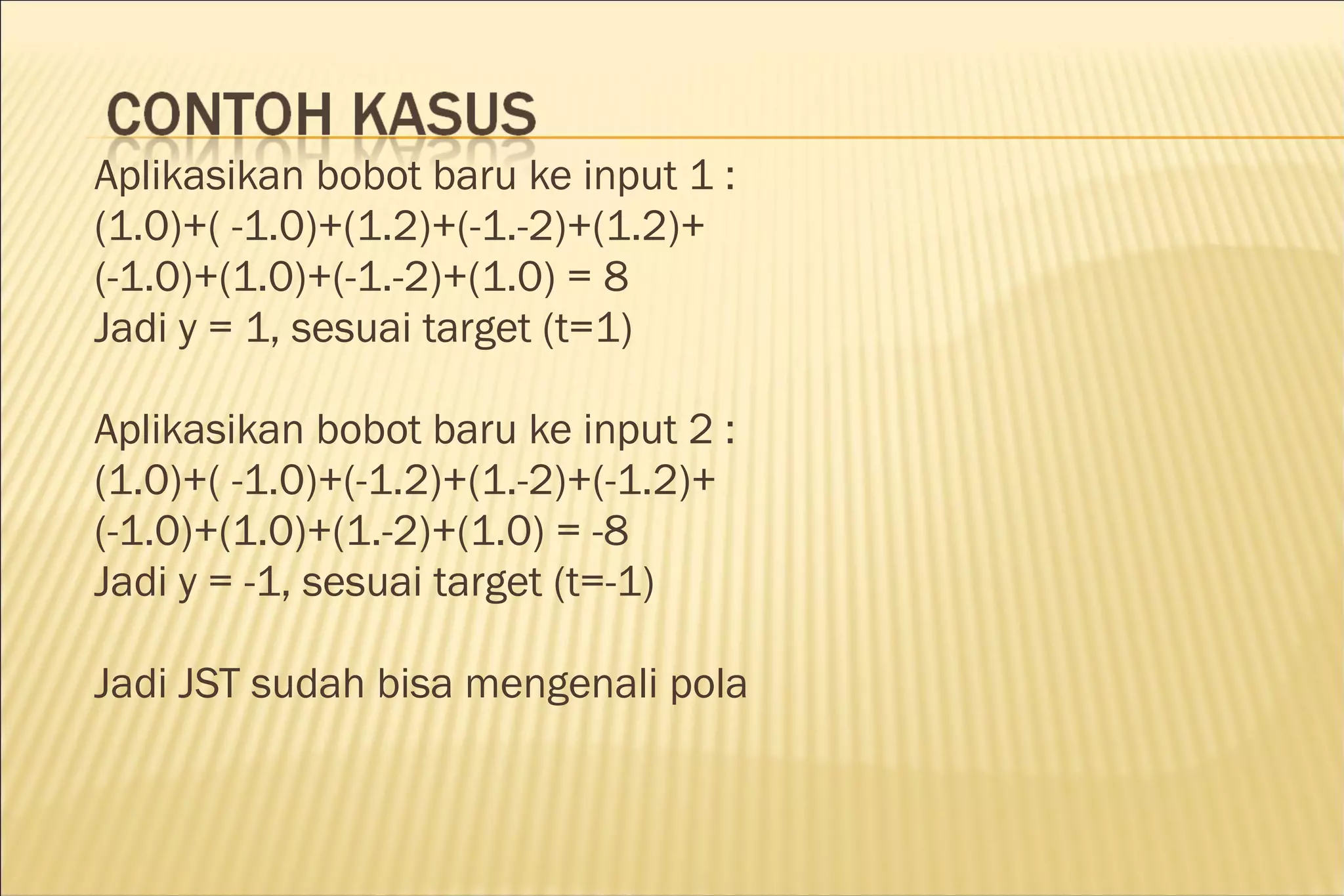 Modul 8 - Jaringan Syaraf Tiruan (JST) | PPT