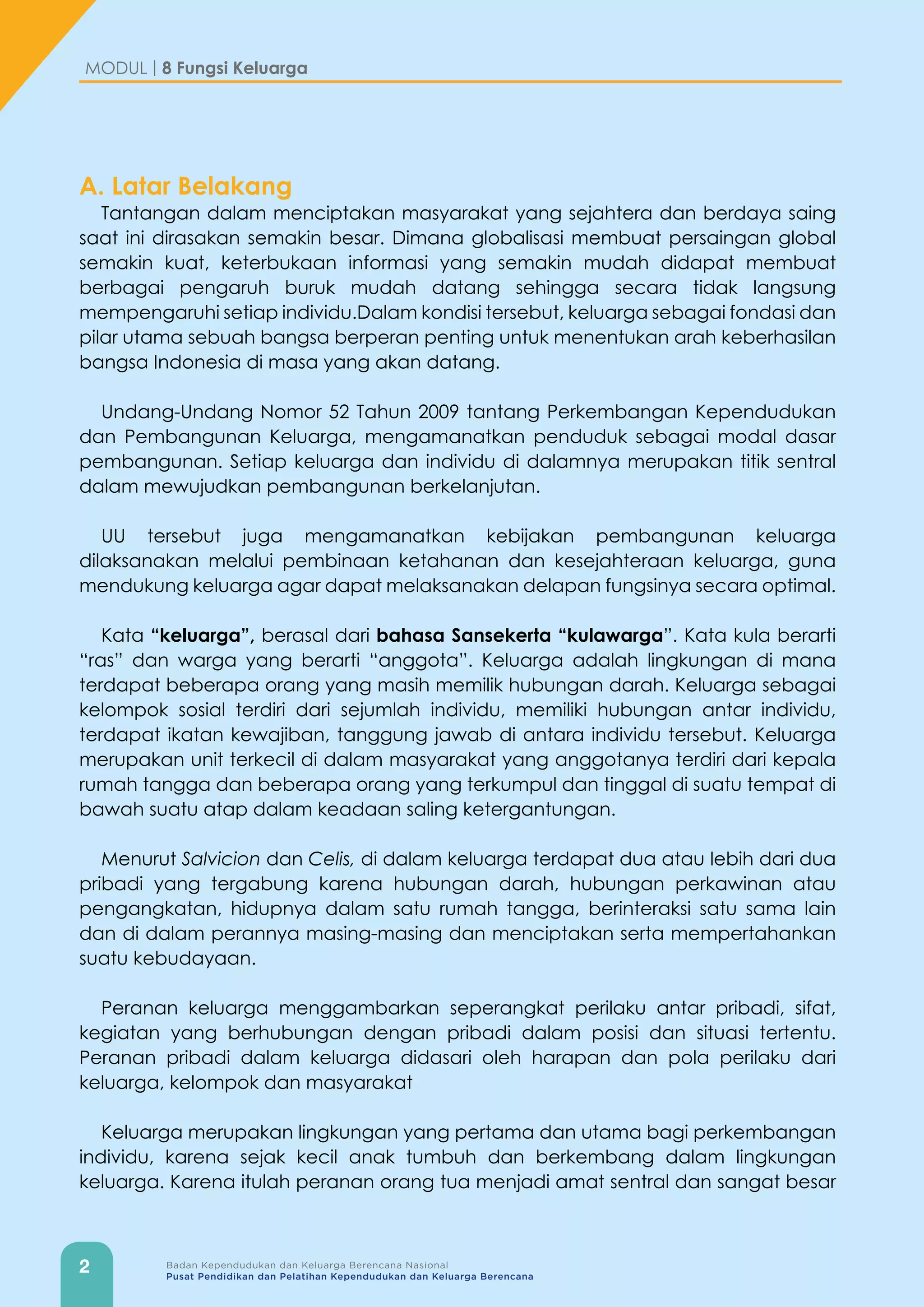 Modul 8 fungsi keluarga bkkbn rev4 | PDF