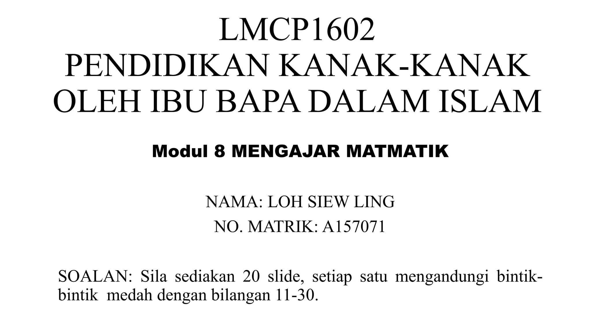 Modul 8 mengajar matematik | PPTX