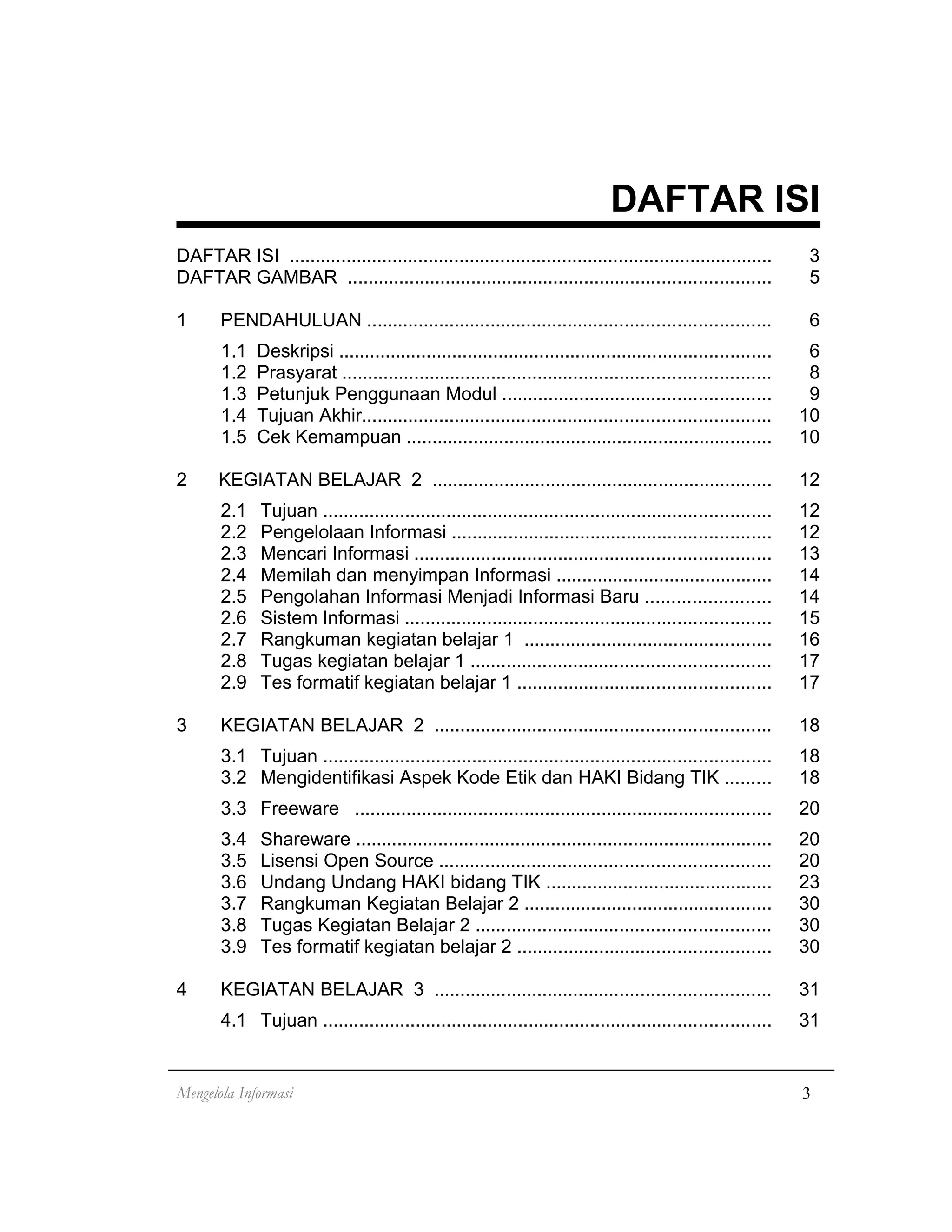 Modul 9 Pengelolaan Informasi | DOC