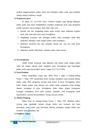 HBL, Dhaifina Fathihah, Hapzi Ali, Anti Monopoli dan Persaingan Tidak Sehat, Universitas Mercu ...