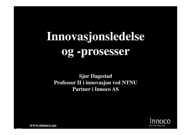 Modul 9 Innovasjonsledelse | PDF