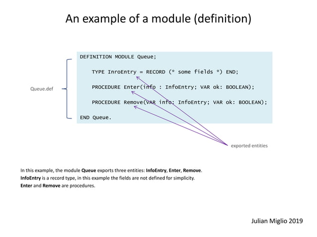 Modula-2 tutorial - 002 - modules | PPT