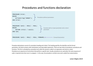 Modula 2 tutorial - 003 - declarations | PPT