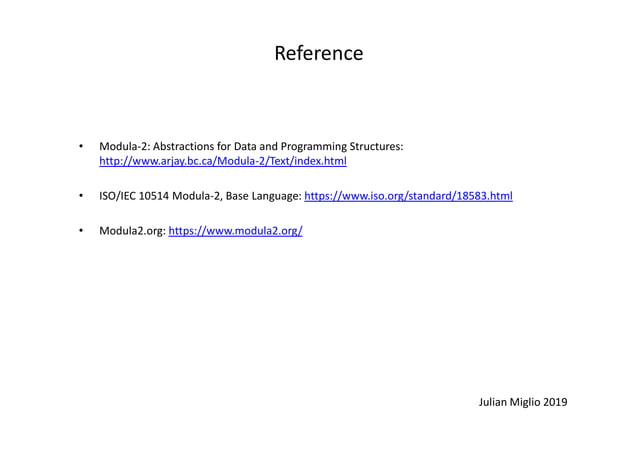 Modula 2 tutorial - 004 - visibility roles | PPT