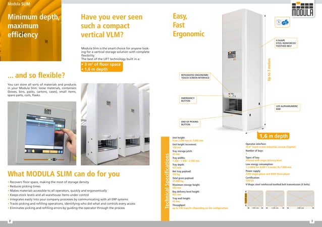 Modula slim-Vertical Lift Machines | PDF